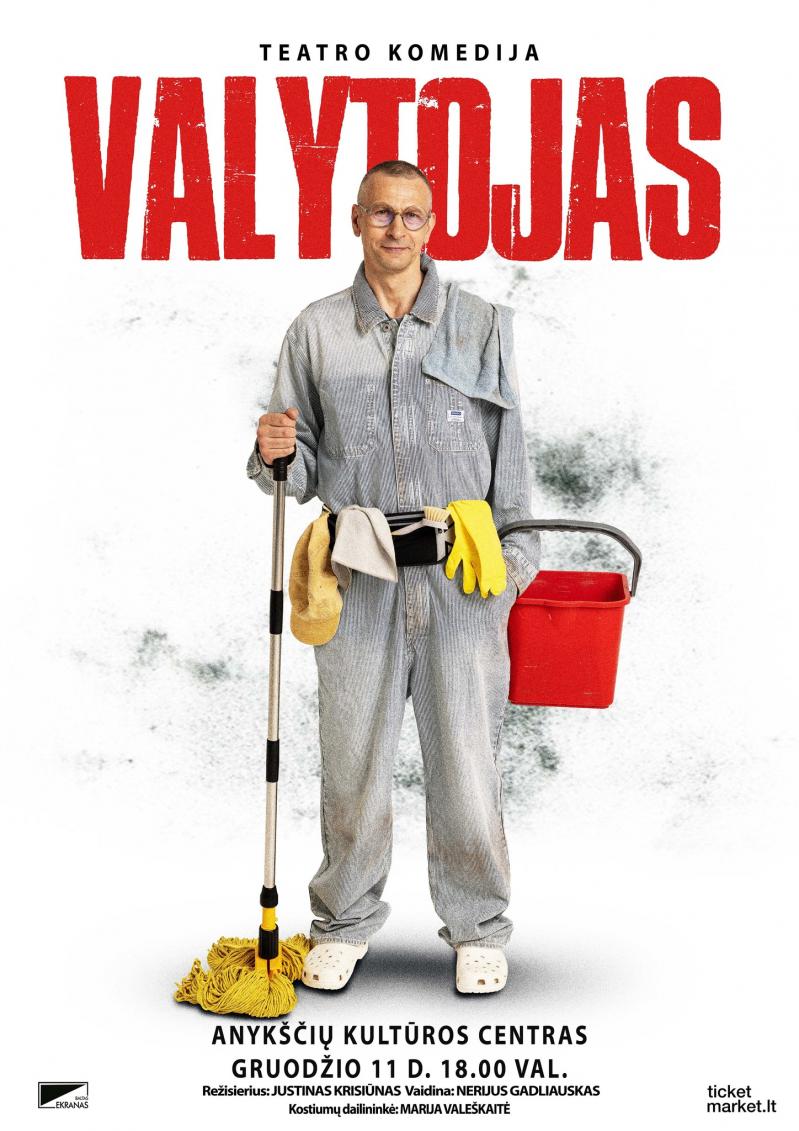 2025 12 11 - Teatro komedija „Valytojas“ / Vaidina Nerijus Gadliauskas ...